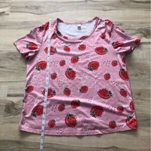 Intimates & Sleepwear | Pink Strawberry Print Pajama Set | Poshmark